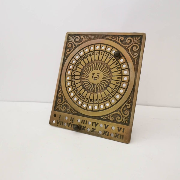 Brass Perpetual Calendar - Etsy