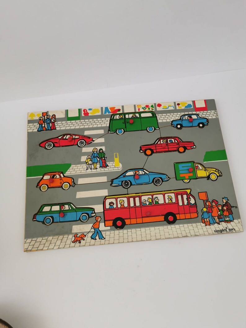 Simplex Toys Wooden Vintage Puzzle Vehicles 70s - Etsy