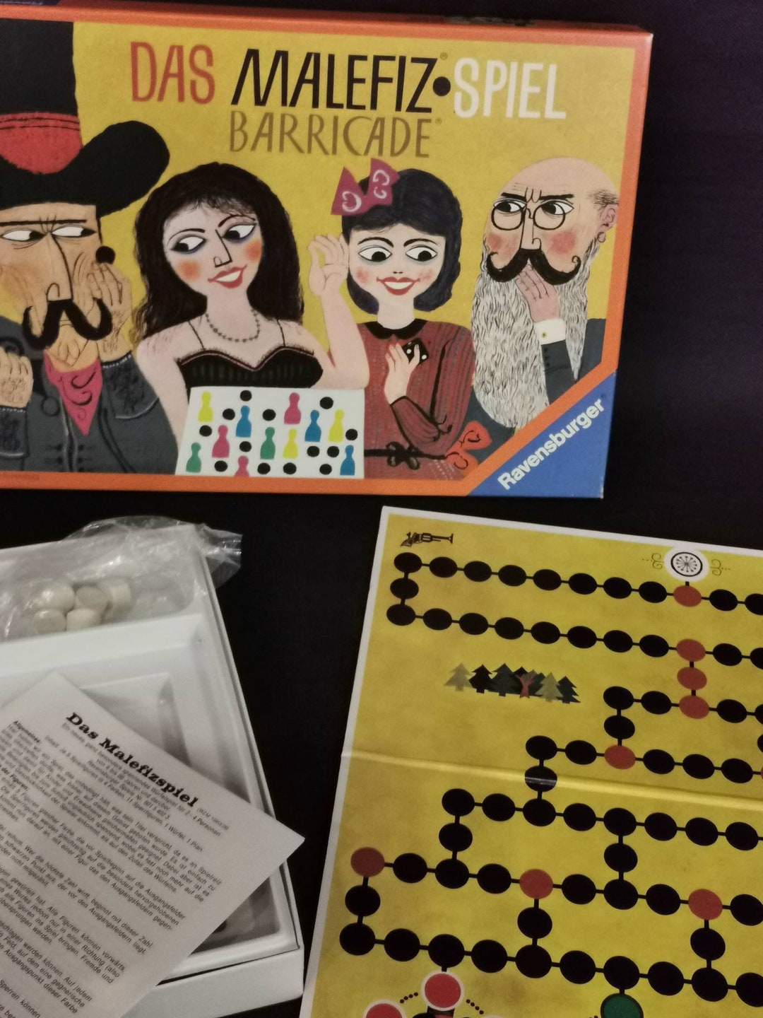 Ravensburger Malefiz Barricade Board Game 1960 Complete - Etsy