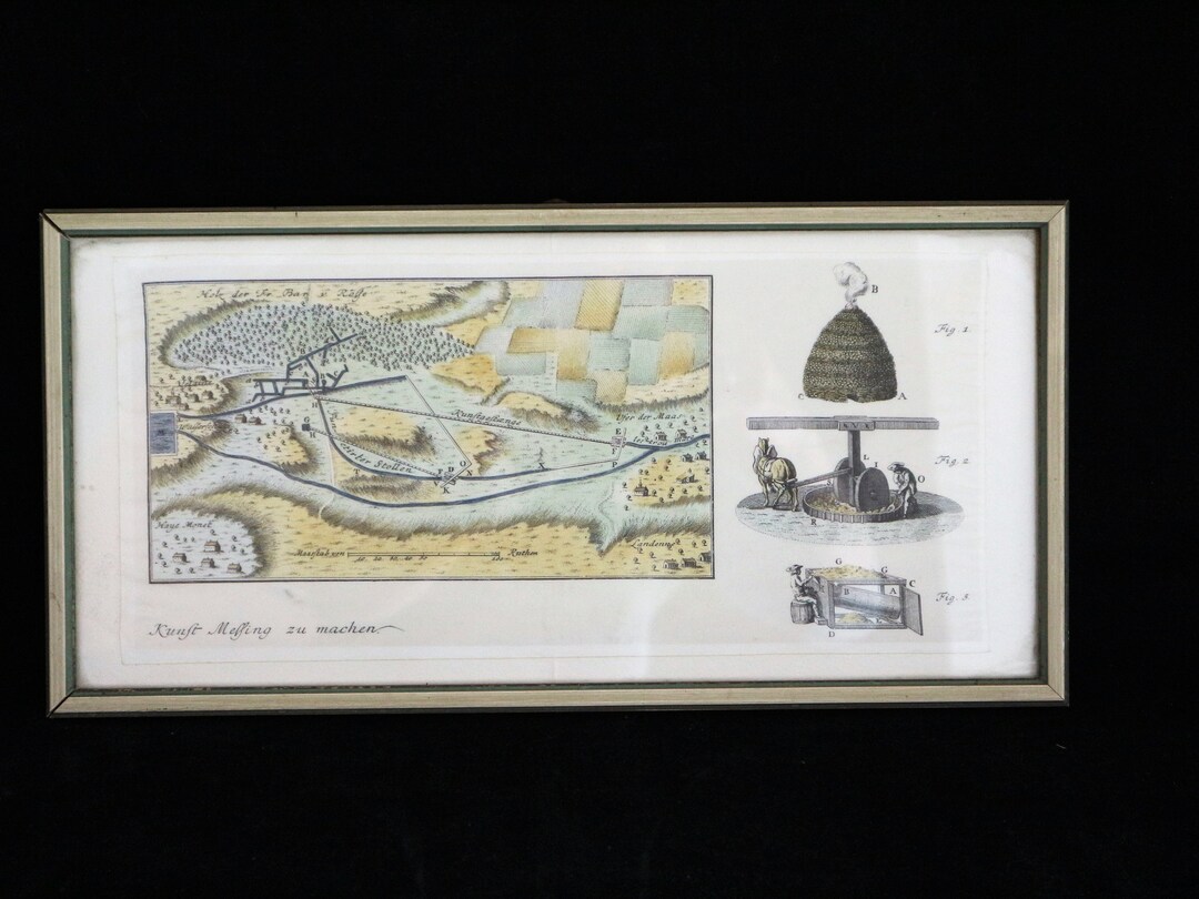 Col.copper Engraving Print Graphic Etching on Silk Daniel Gottfried Art ...