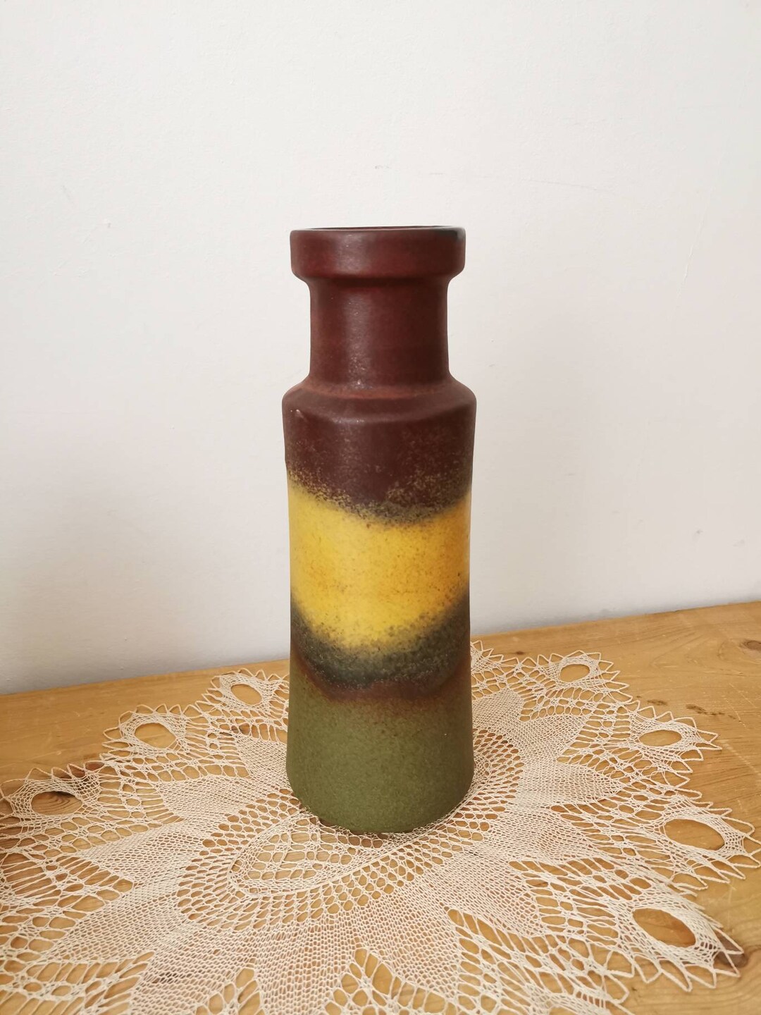 Scheurich Vase 1960s Vase Ceramic West German Pottery Rainbow 205-32 ...