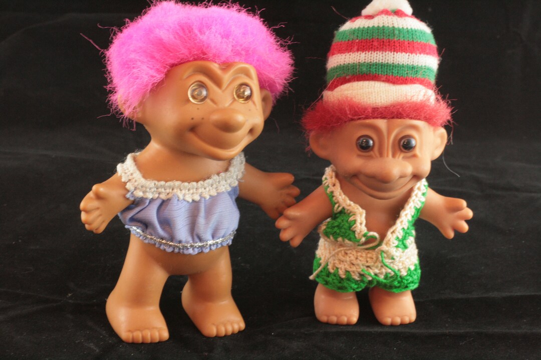 2 Trolls Troll Magic Troll 80s Retro Vintage - Etsy