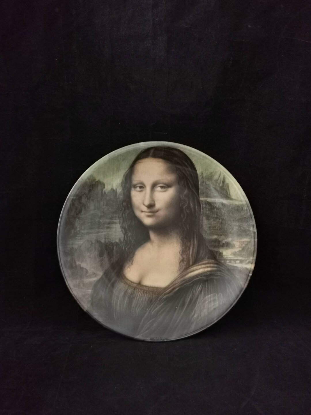 Mona Lisa Wall Plate Porcelain Vintage Decoration Wall Decoration Art ...