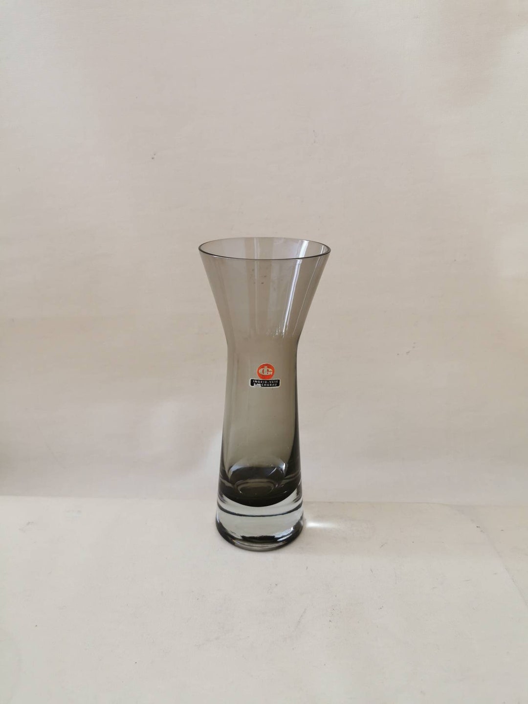 Rauchglas Ingrid Glas Rauch Vase 50s Simple Vase Rockabilly - Etsy