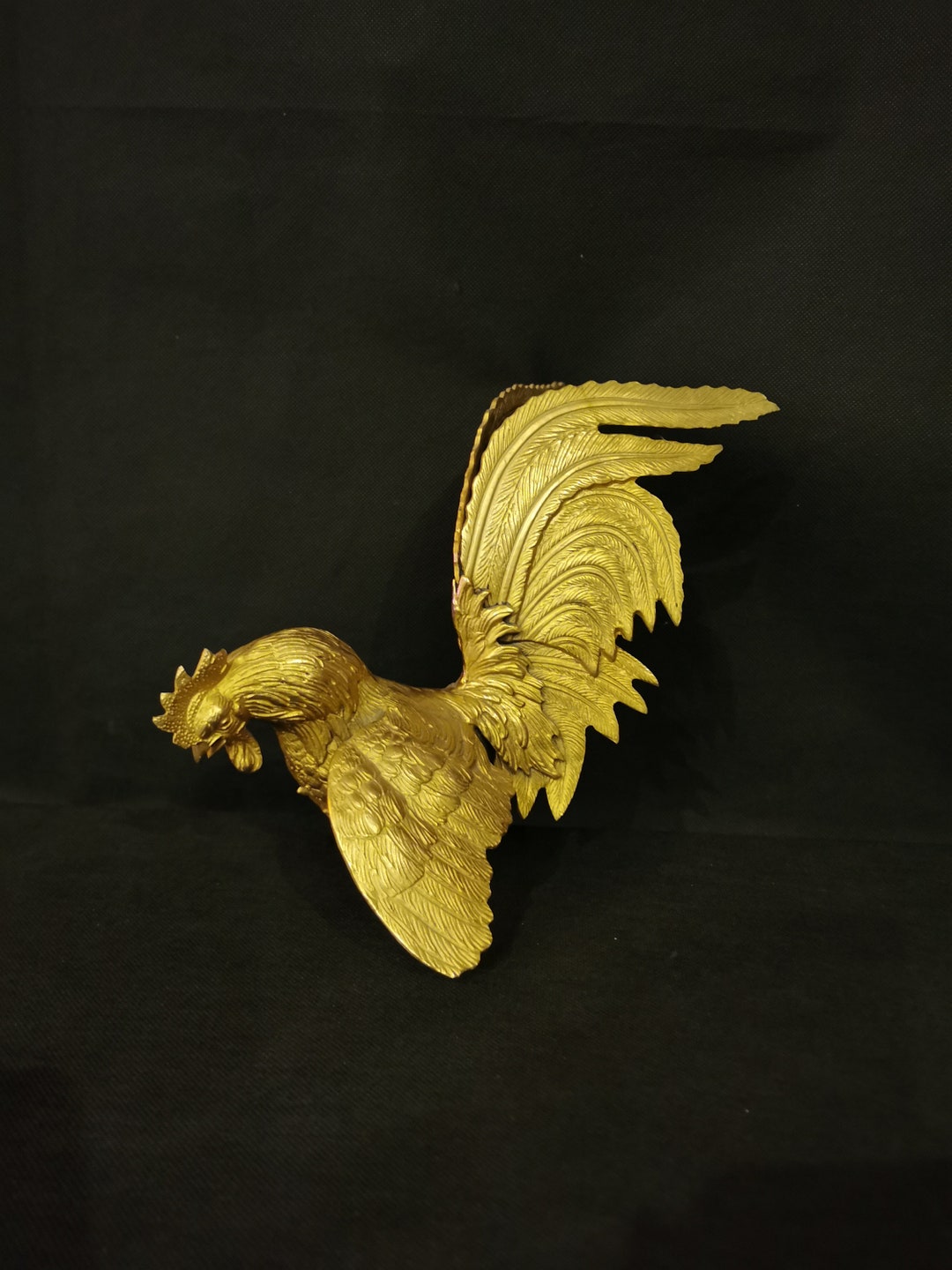 Vintage Large Fighting Rooster Chicken Figure 60s - Etsy