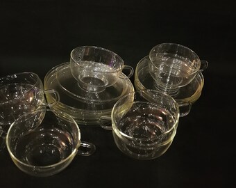Mid Century Jena Glass by Schott Mainz Tea Set With Serving Tray Rare ...