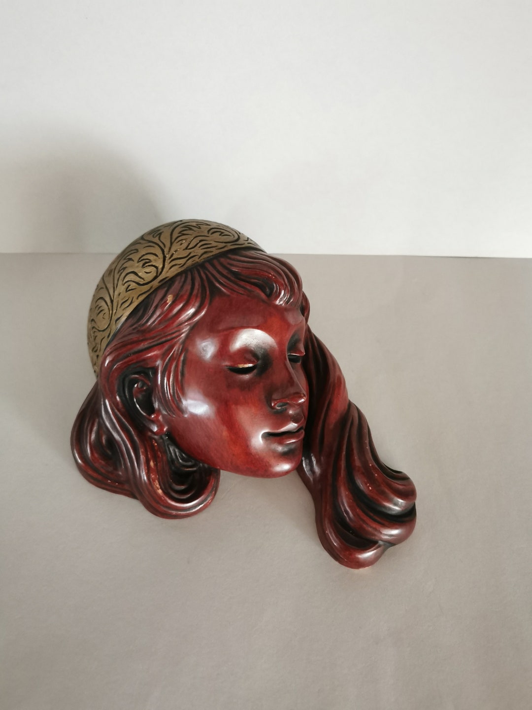 Magical Wall Mask 50s Rockabilly Girl With Braid Hans Schirmer Female ...