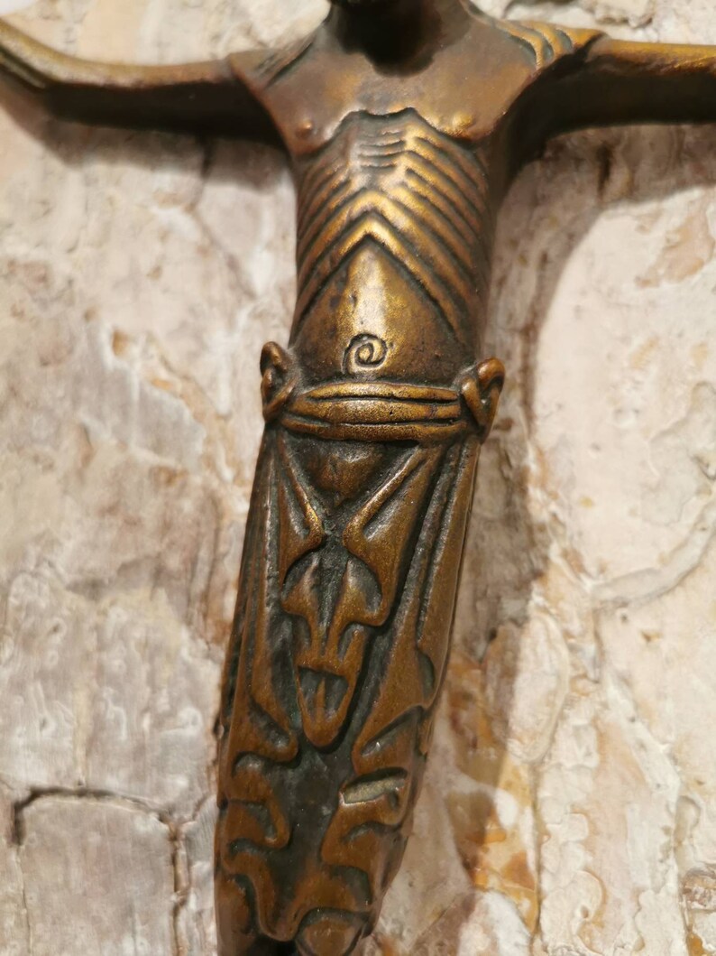 Jesus on the Cross Wall Cross Inri Wood Cross Bronze Artwork Art Design ...