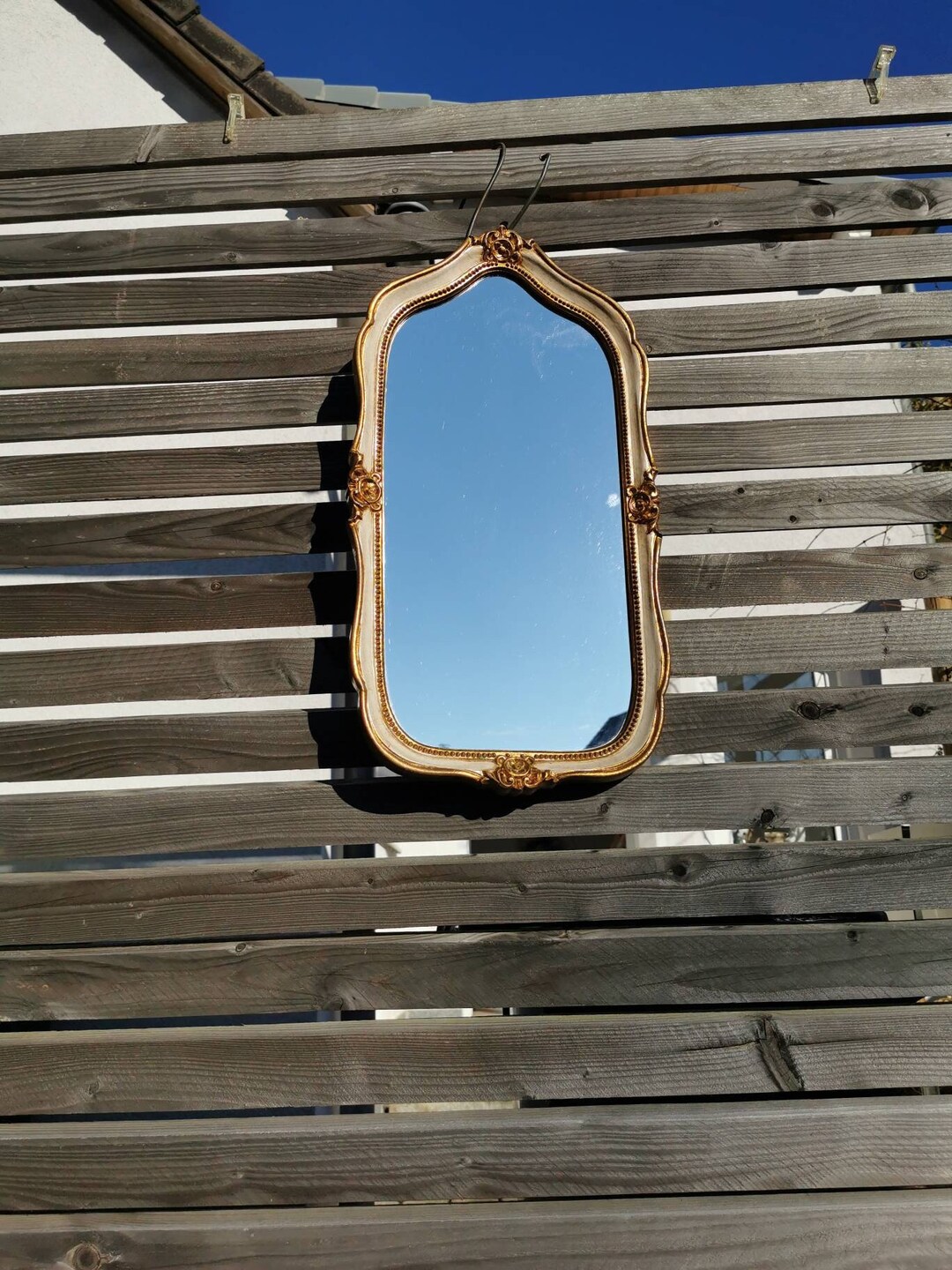 Old Baroque Mirror Vintage Sun Mirror Beautiful 60s Shabby Mirror - Etsy