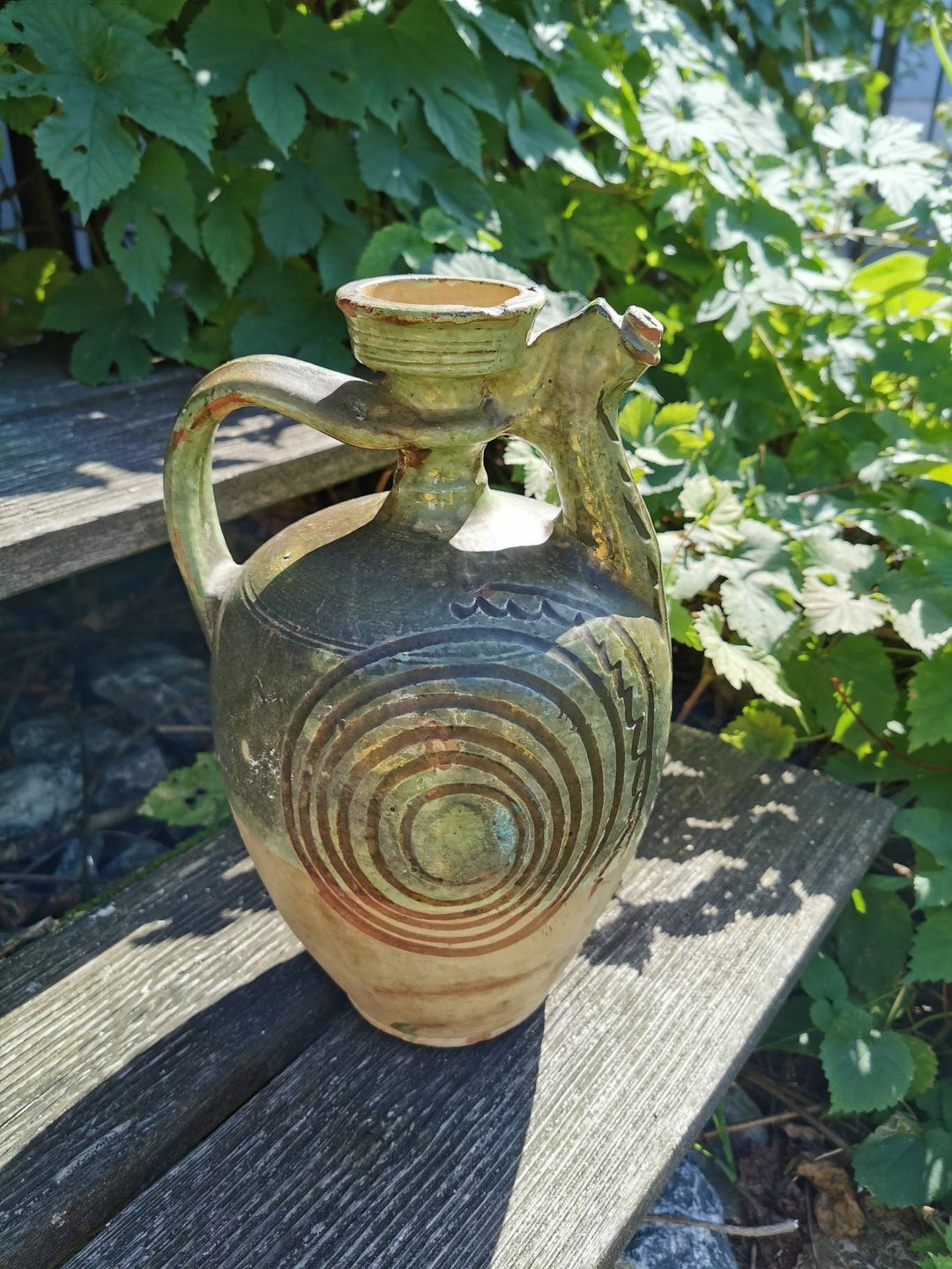 Botijo Wine Jug Antique Liquor Bottle Jug Peasant Vintage Wine Liquor ...