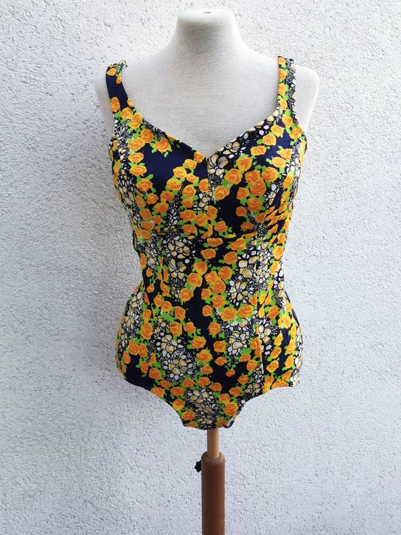 Great swimsuit vintage 60s swimming suit Prilblume bl… - Gem