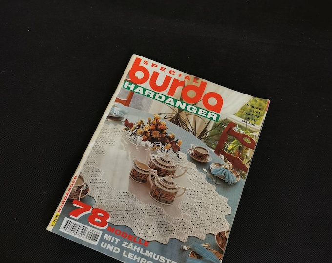 Burda Hardanger Spezial Handarbeitsheft Kissen Tischdecken Vintage ...
