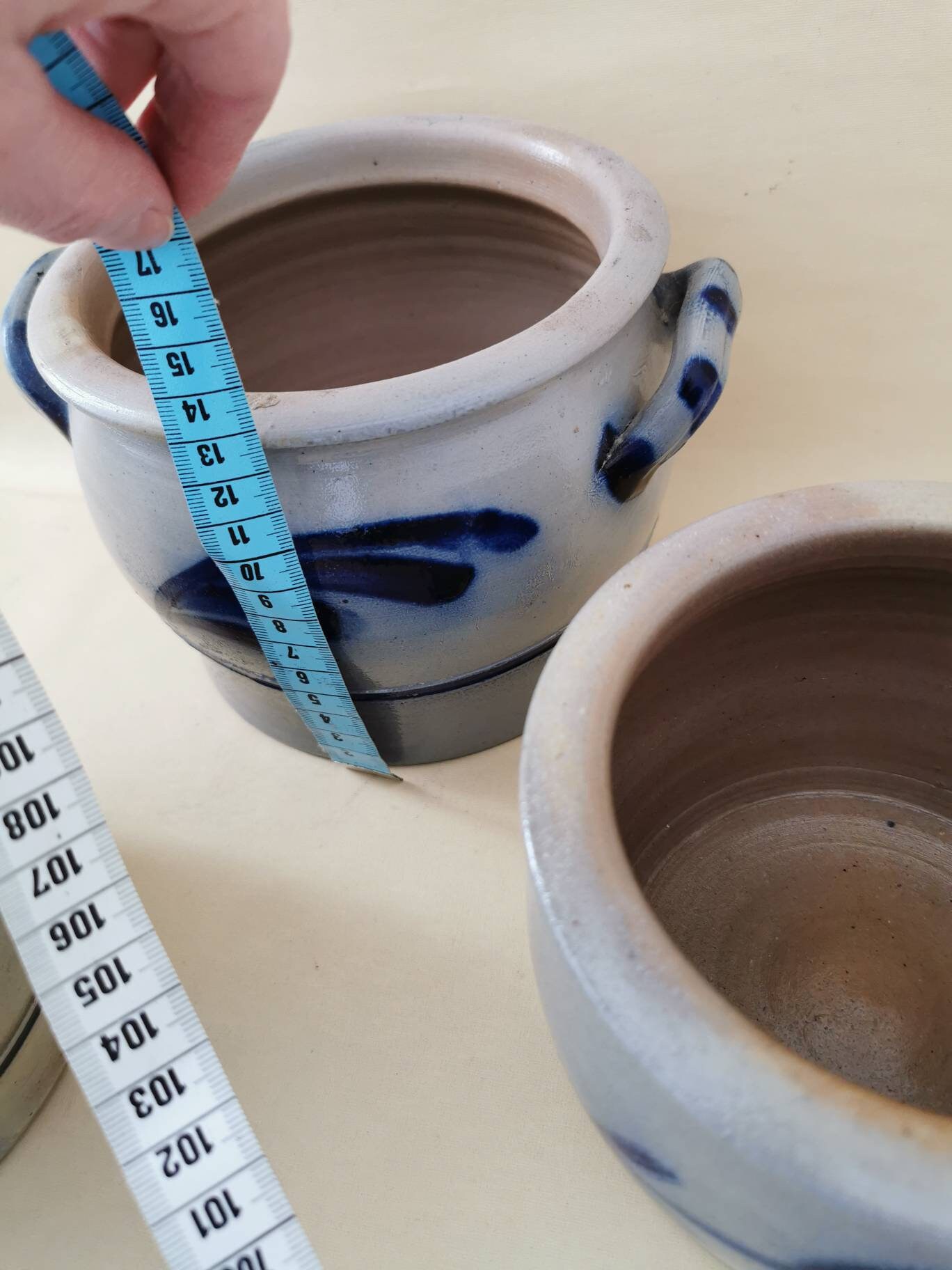 Westerwald Salt Glaze Flower Pot Pot 3x Pot Ceramic Vintage - Etsy UK