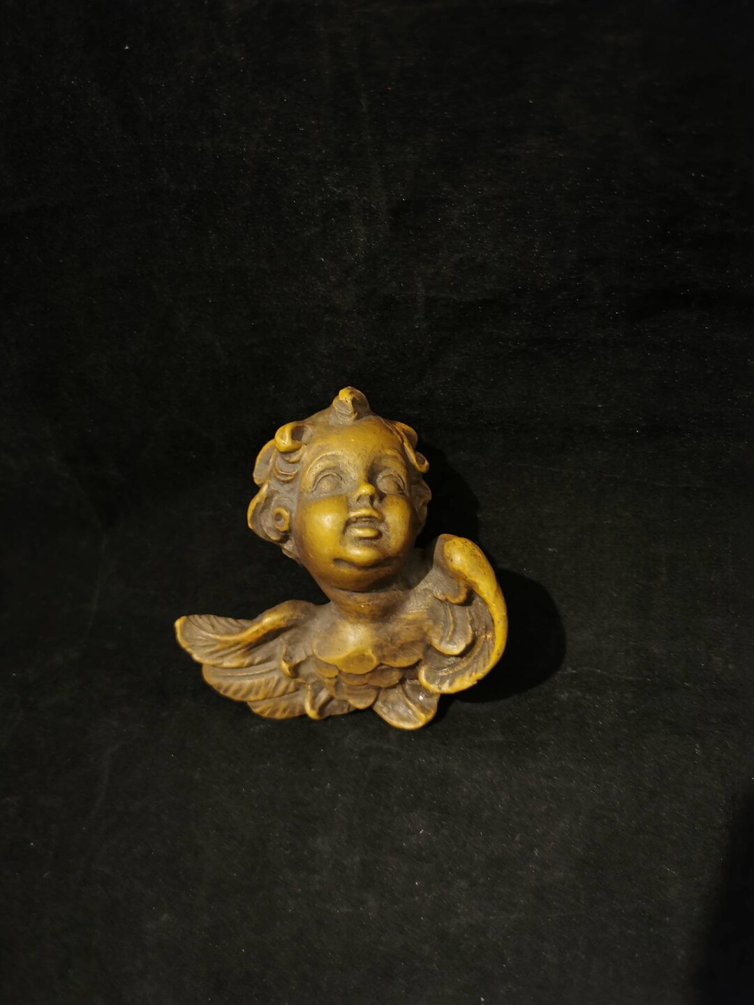 Magical Carved Putti Angel Putti Angel Head Wall Decoration Wood Cherub ...