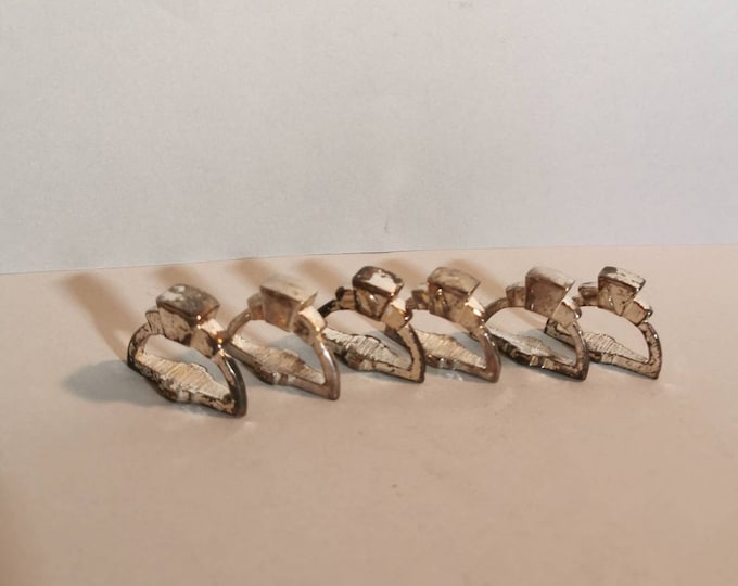 Set of 6 Vintage Napkin Rings/ajl Bone China/bluebell Pocelain Napkin ...
