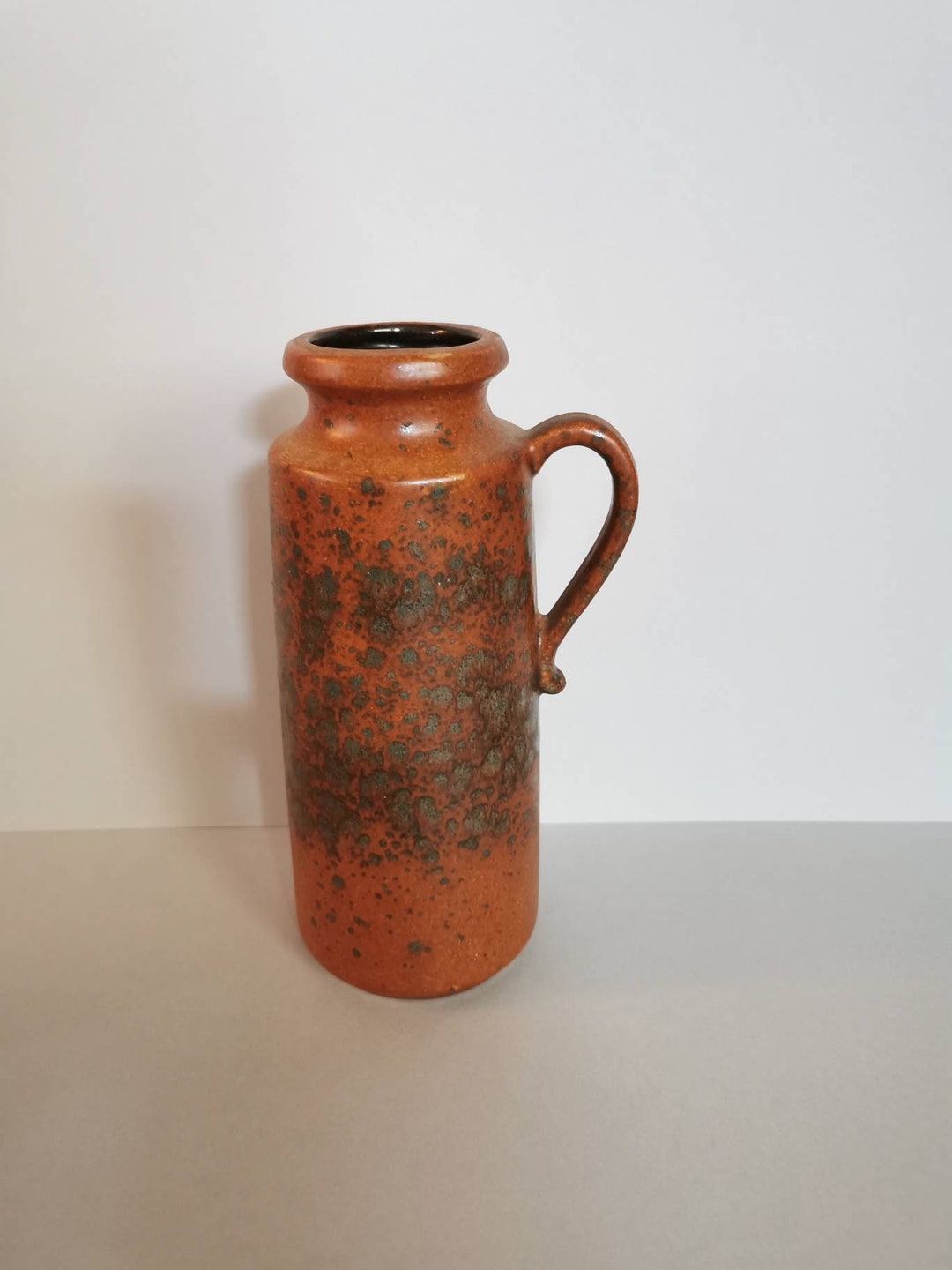 Scheurich Vase 60s Vase Ceramic West German Pottery Fat Brown Beige 401 ...
