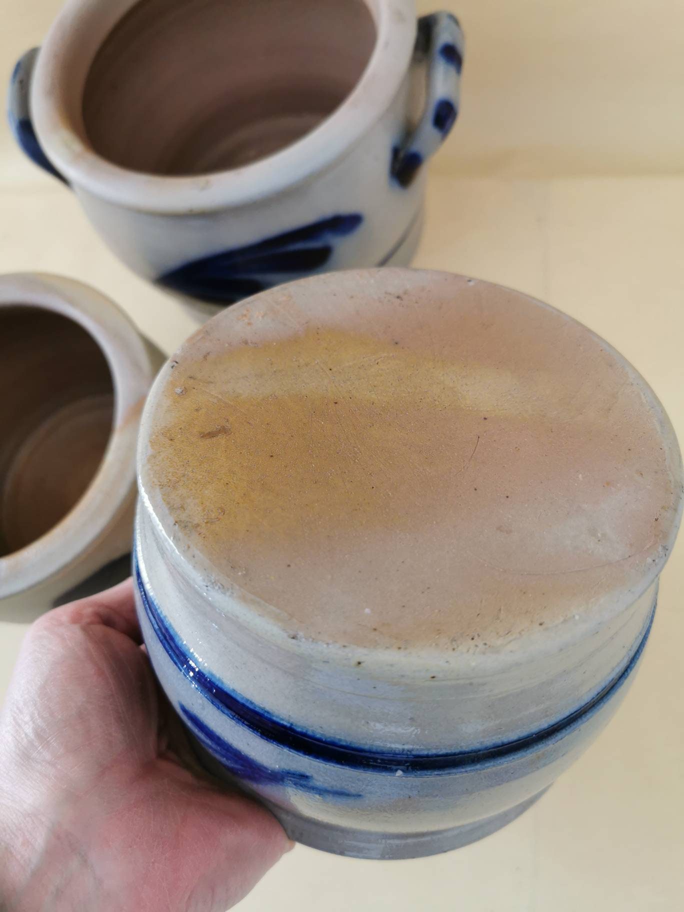 Westerwald Salt Glaze Flower Pot Pot 3x Pot Ceramic Vintage - Etsy UK