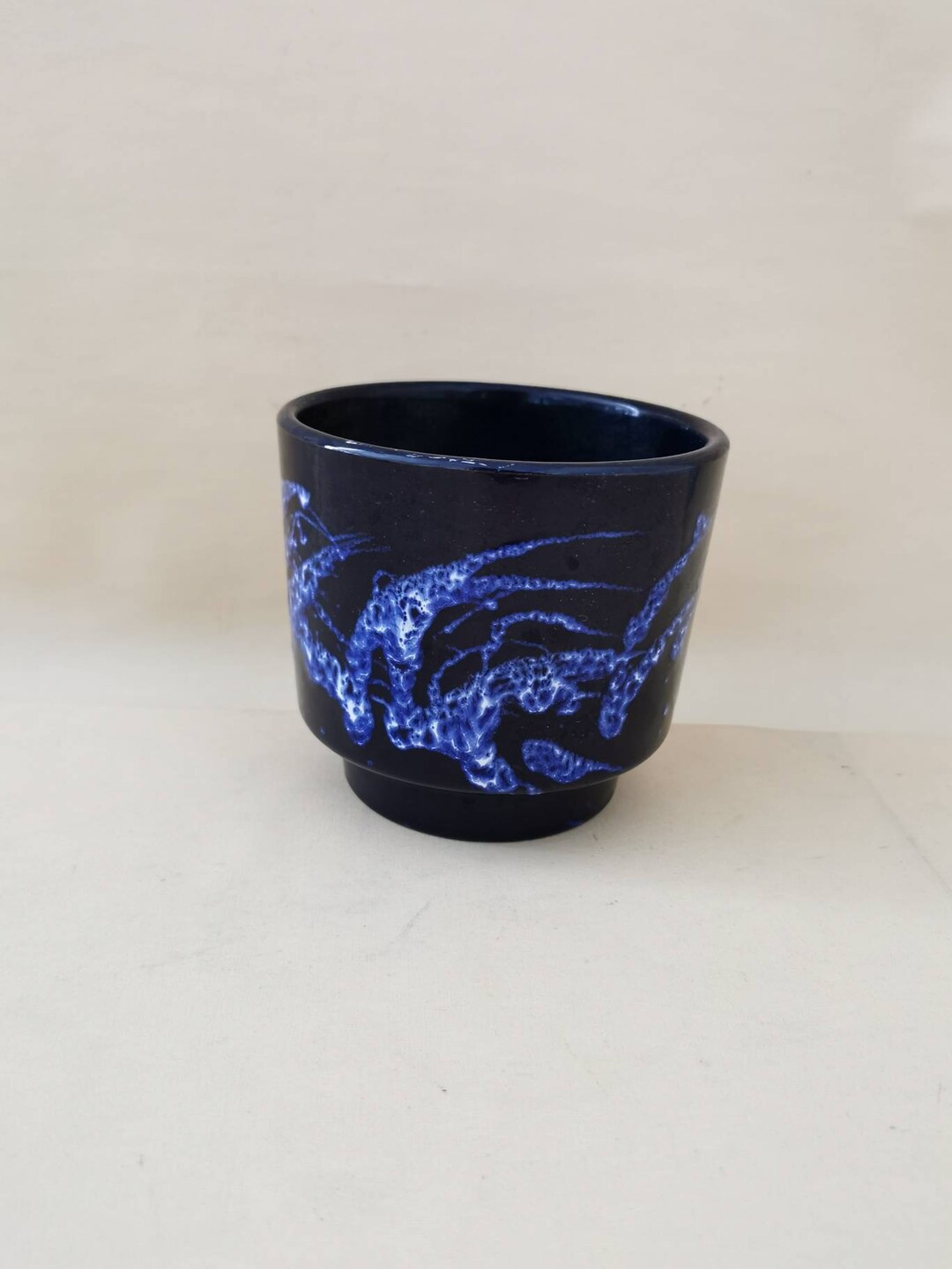 Original Small Blue Retro Design Planter Spara Flower Pot Decorative ...