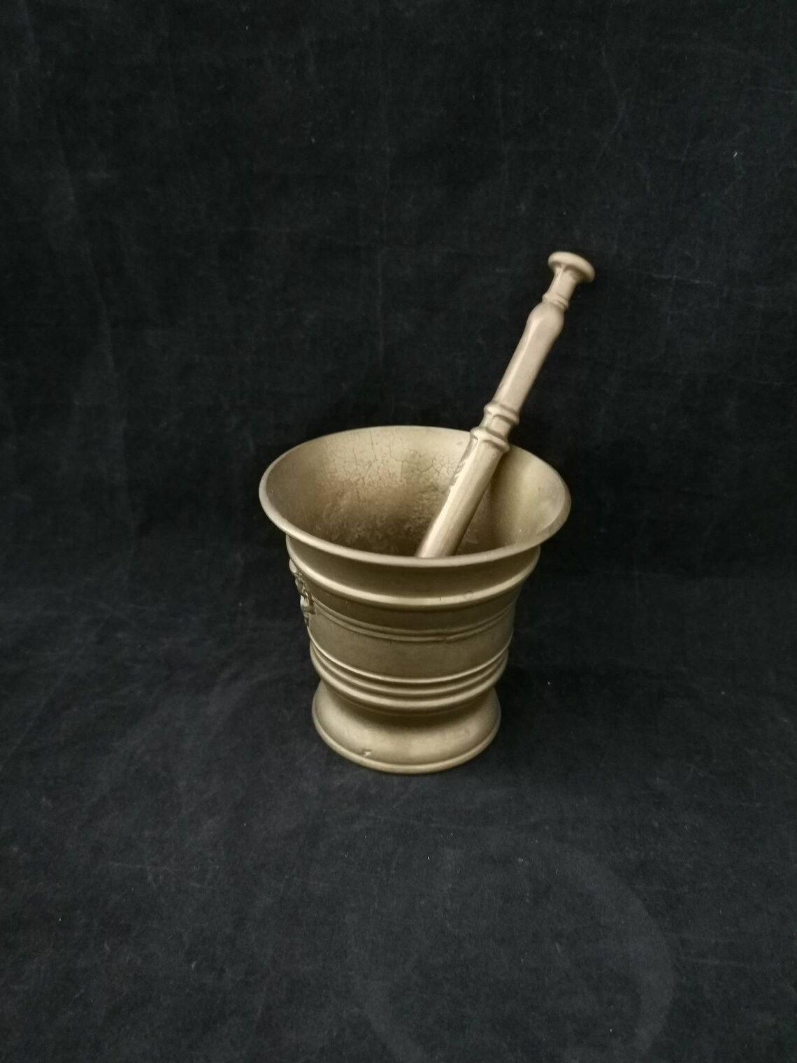 Solid Brass Mortar and Pestle Jar Vintage Shabby 11 Cm - Etsy UK