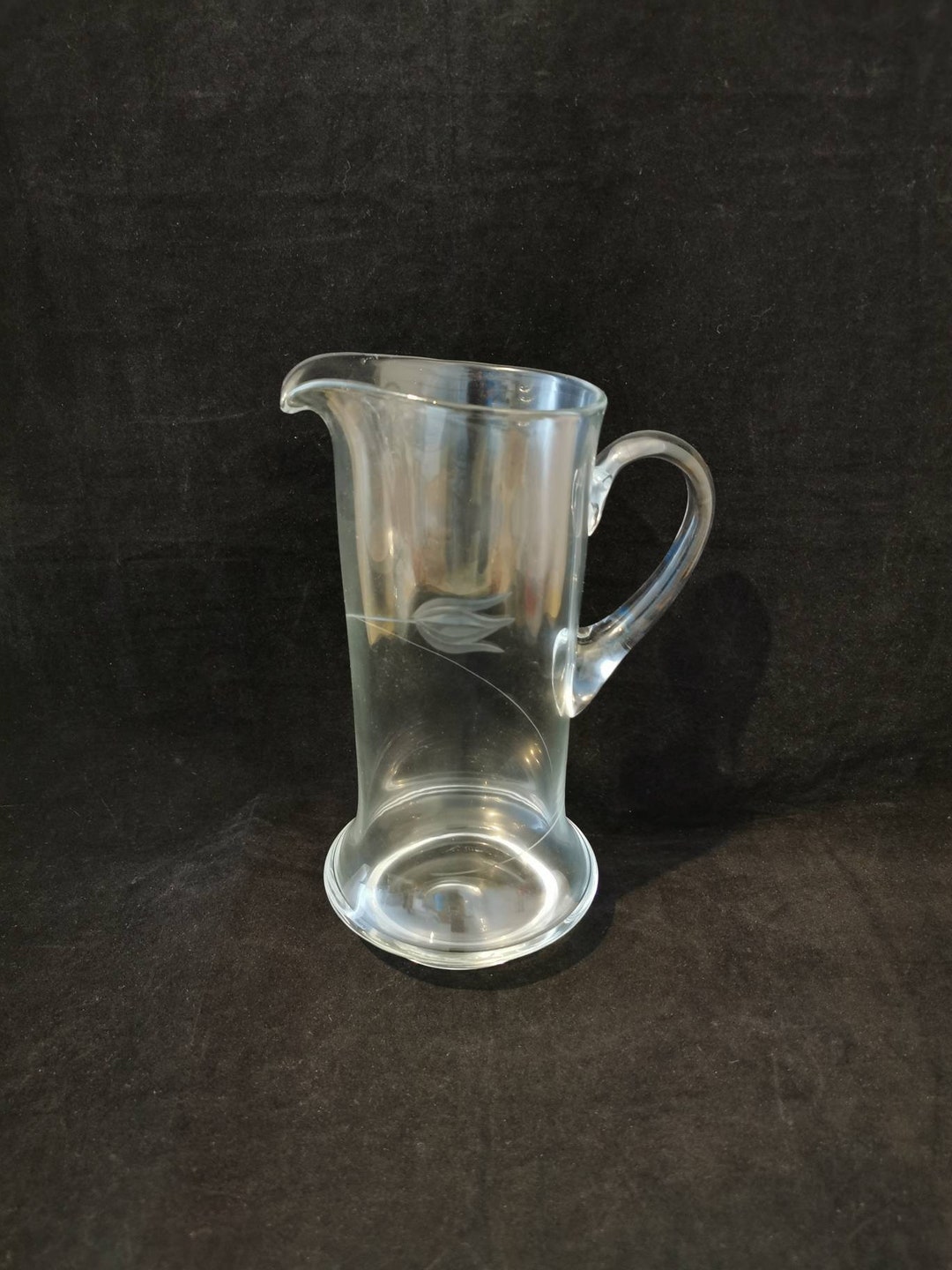 Vintage Glass Carafe Glass Jug Shabby Chic Crystal Glass Glass Jug Art ...