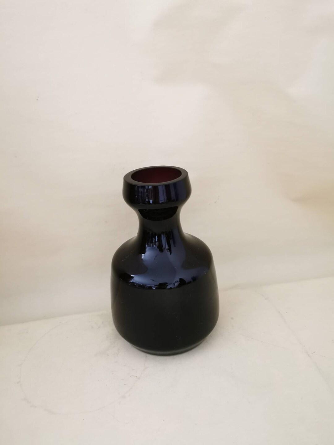 Smoked Glass Purple Smoke Vase 50s Simple Vase Rockabilly Design Best ...