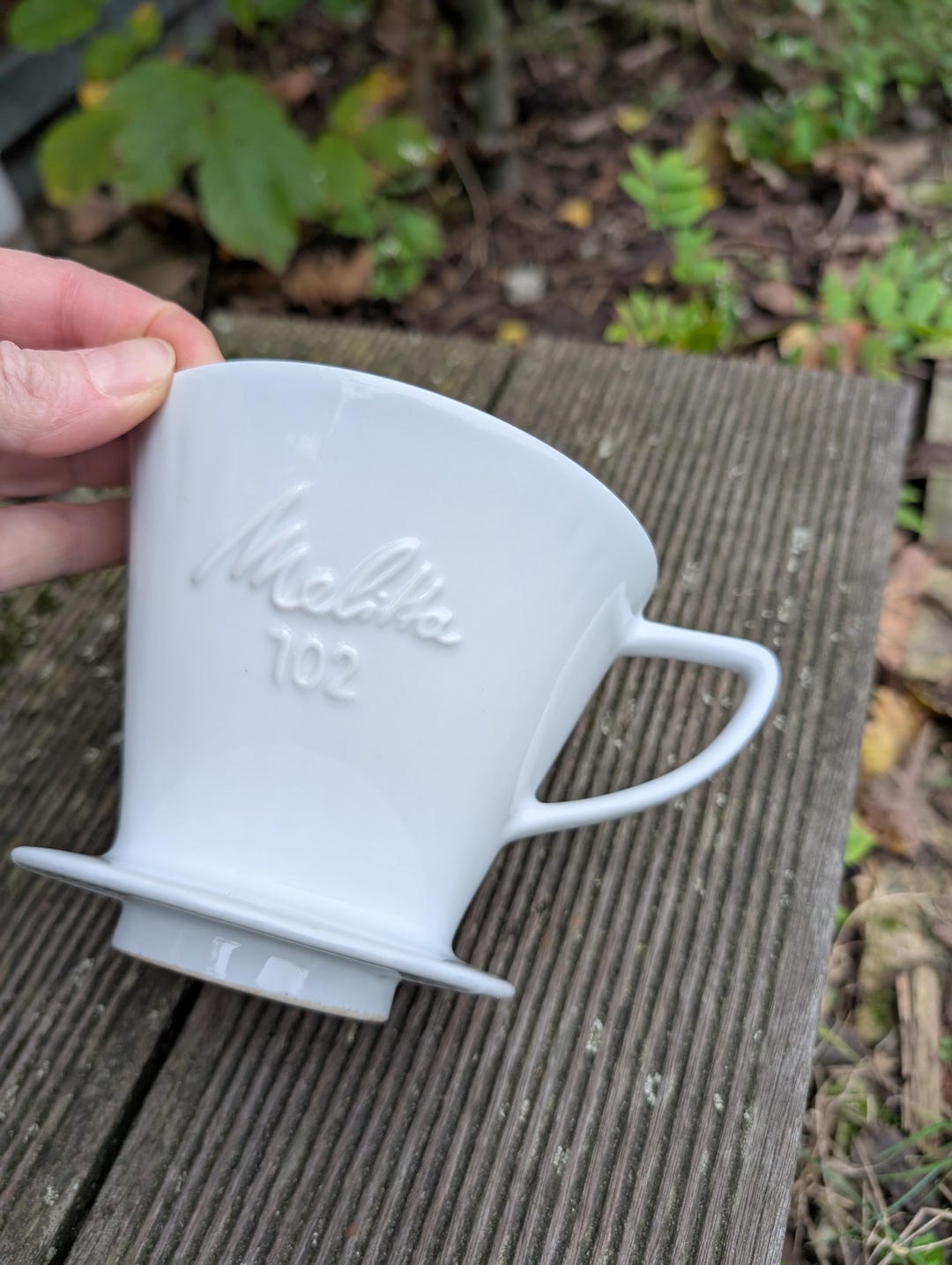 Melitta 102 Coffee Filter Vintage Porcelain White 2 Hole White ...