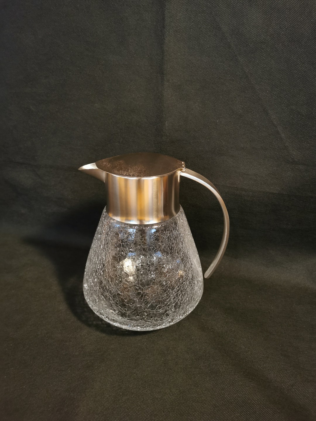 Vintage WMF Craquele Glass Carafe Glass Jug Carafe Handle - Etsy