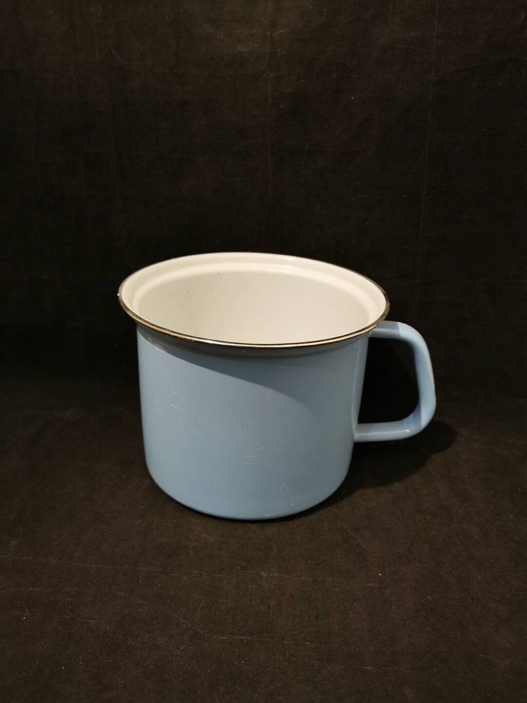 50s Enamel Cooking Pot Shabby Pastel Plant Pot Sky Blue - Etsy