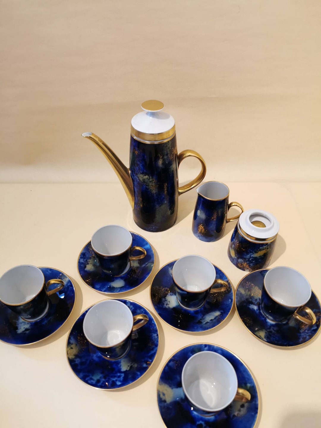 LICHTE Fine China Porcelain Splendid Service Design Collector Mocha ...