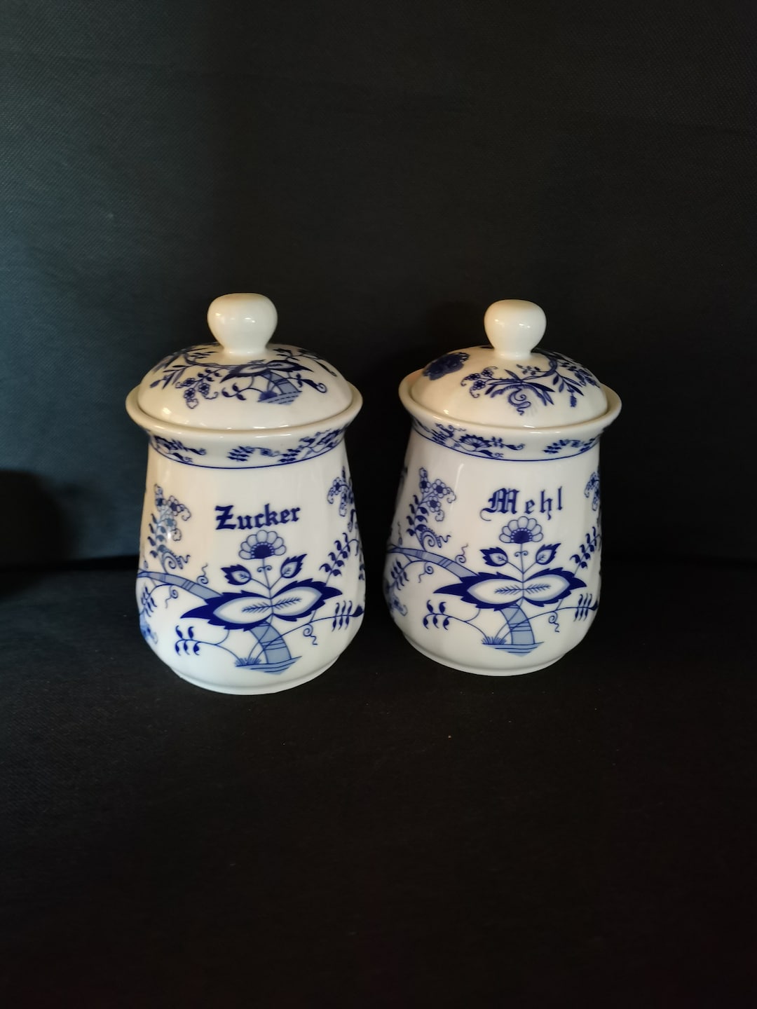 Deckeldose Porzellan 2 Stück Mehl Und Zucker Vorratsdose Vintage Dose ...