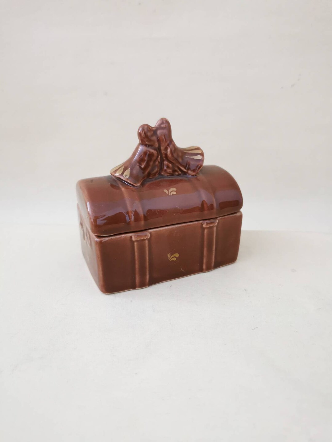 Jasba Lidded Box Art Deco Spray Decoration Ceramic Box Germany Around ...