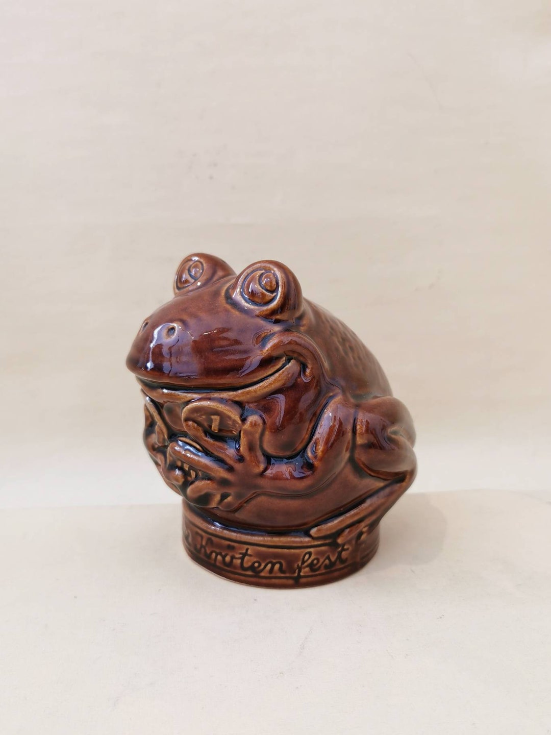 Vintage Funny Frog Money Box Ceramic Hold the Toads Tight - Etsy