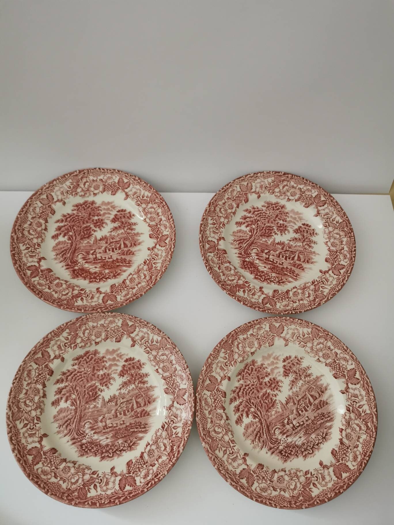 4 Ceramic Cake Plates Eit England Plates Vintage 60s English - Etsy