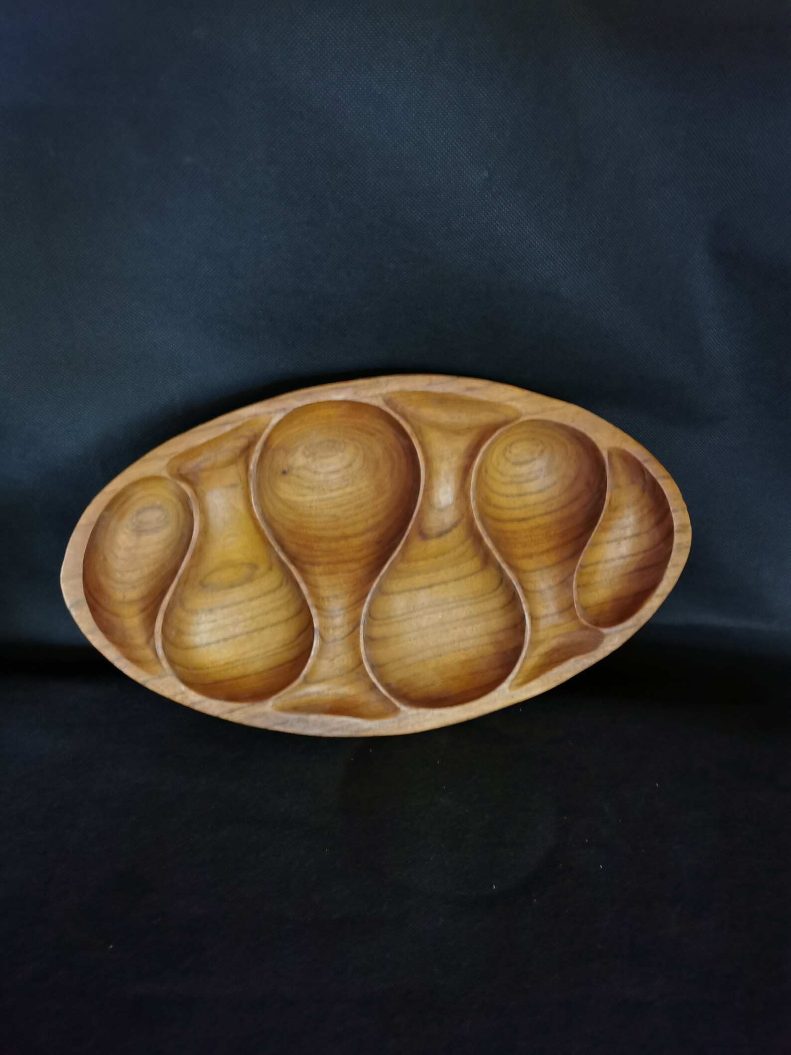 Teak Wooden Tray Vintage 60s Laur Jensen Design Snack Bowl - Etsy