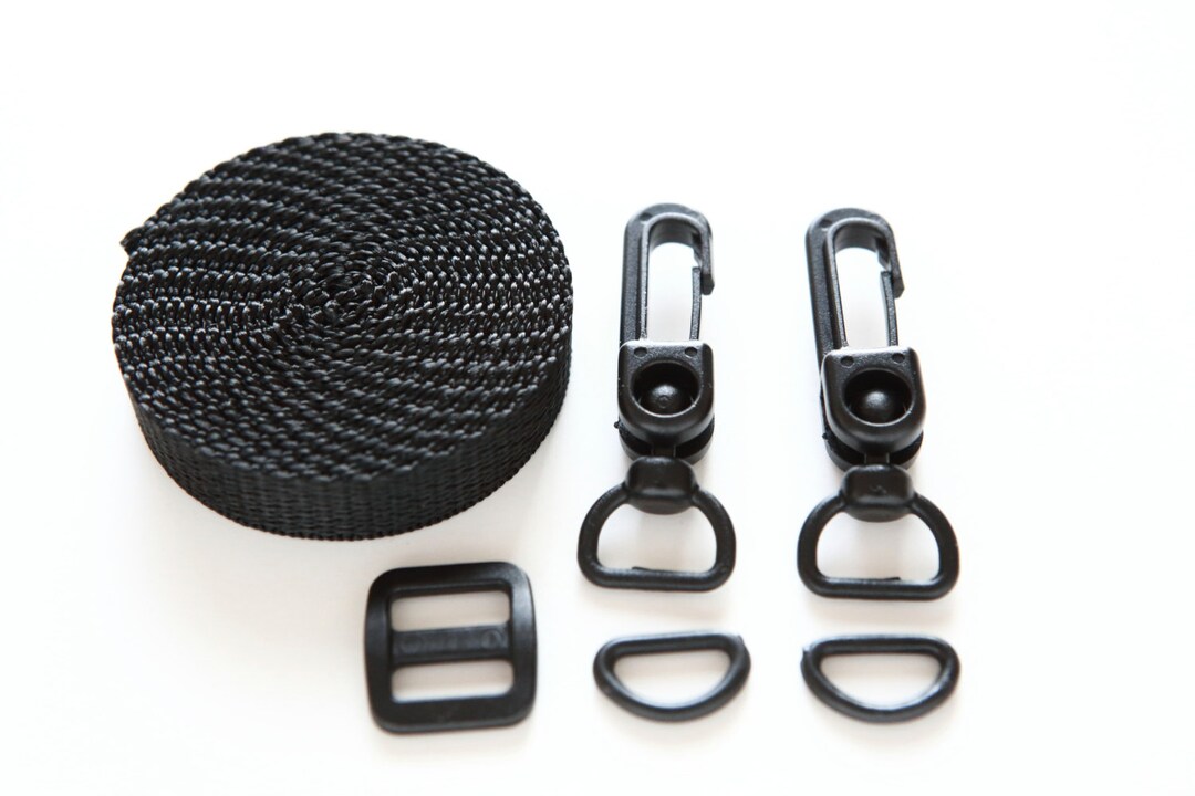 1/2" Plastic Adjustable Strap Kit: D Ring, Swivel Hook - Four Colors - Etsy