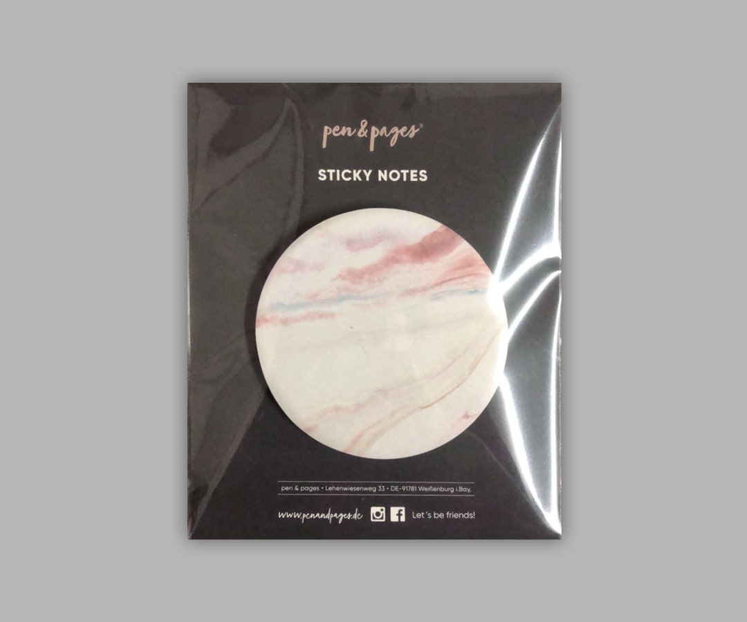 Sticky Notes Natural 50-sheet Circular Sticky Notepad - Etsy