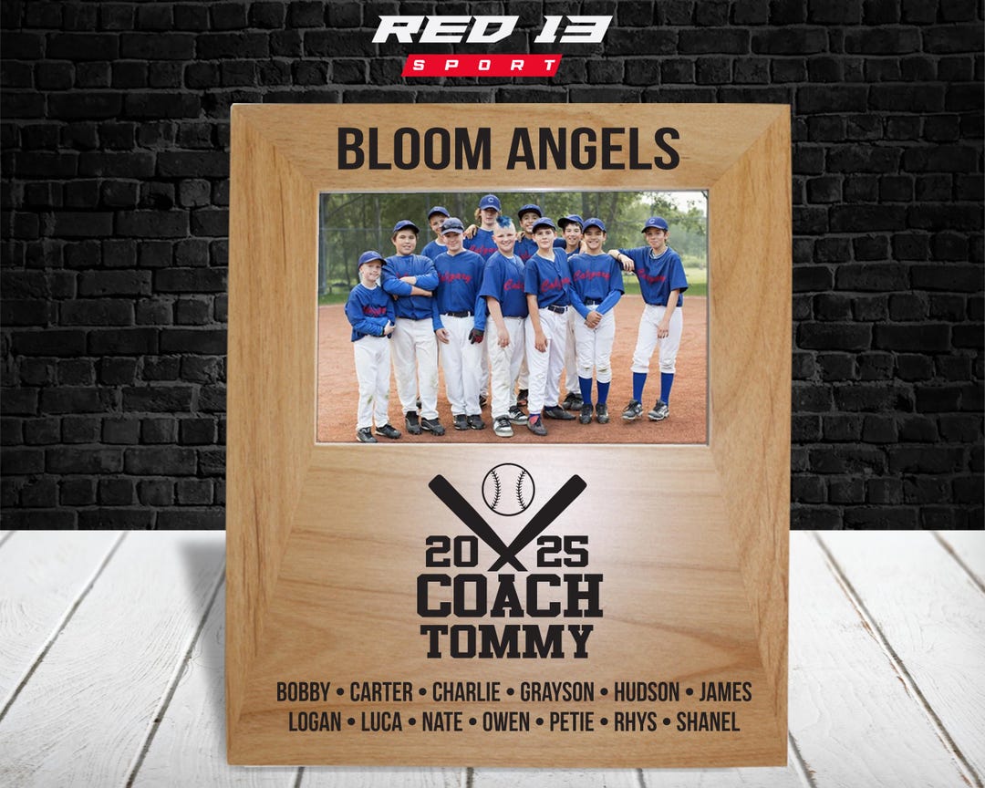 Custom Baseball Coach Picture Frame, Baseball Coach Gift, Gift for ...