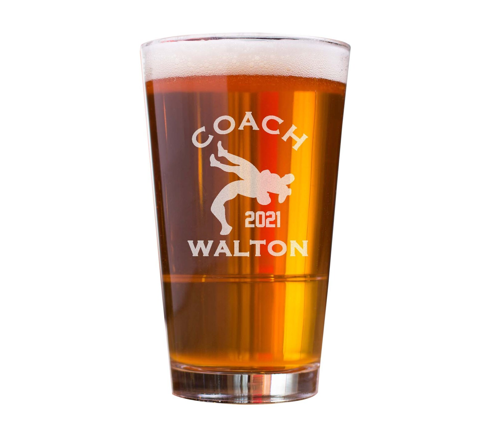 Personalized Wrestling Coach Pint Glass Beer Glass Coaches - Etsy