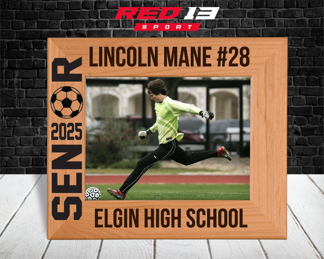 Personalized Senior Soccer Picture Frame, Soccer Picture Frame, Senior ...