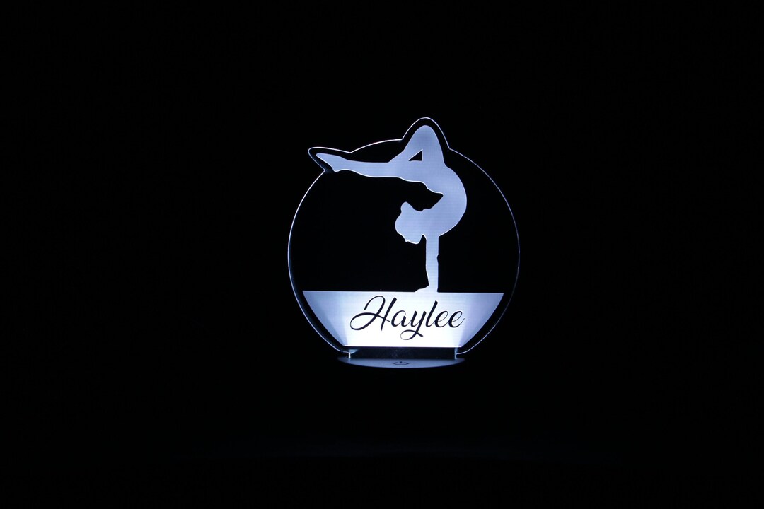 Personalized LED Gymnastics Night Light, Gymnastics LED Light ...