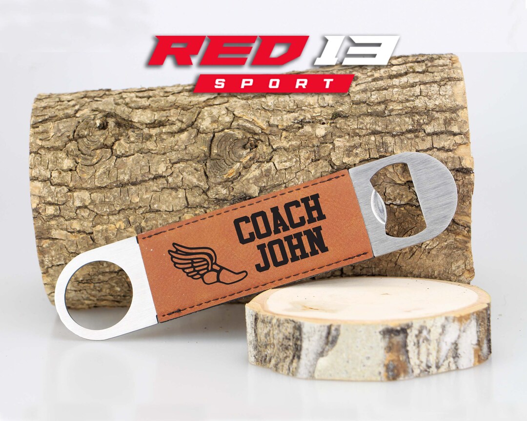 Personalized Track Coach Leather Bottle Opener, Gift for Coach, Track ...