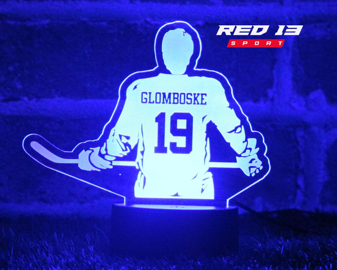 Personalized Hockey Player LED Night Light, Bowlingl Light, Hockey LED ...