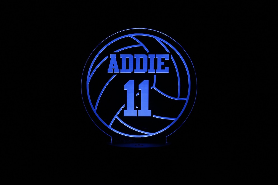 Personalized LED Volleyball Night Light, Volleyball LED Light ...