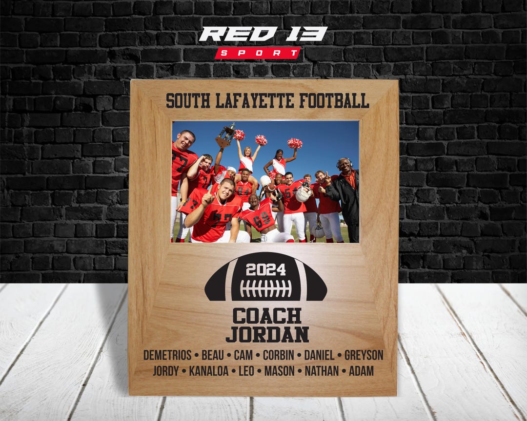 Personalized Football Coach Picture Frame, Football Coach Gift, Gift ...