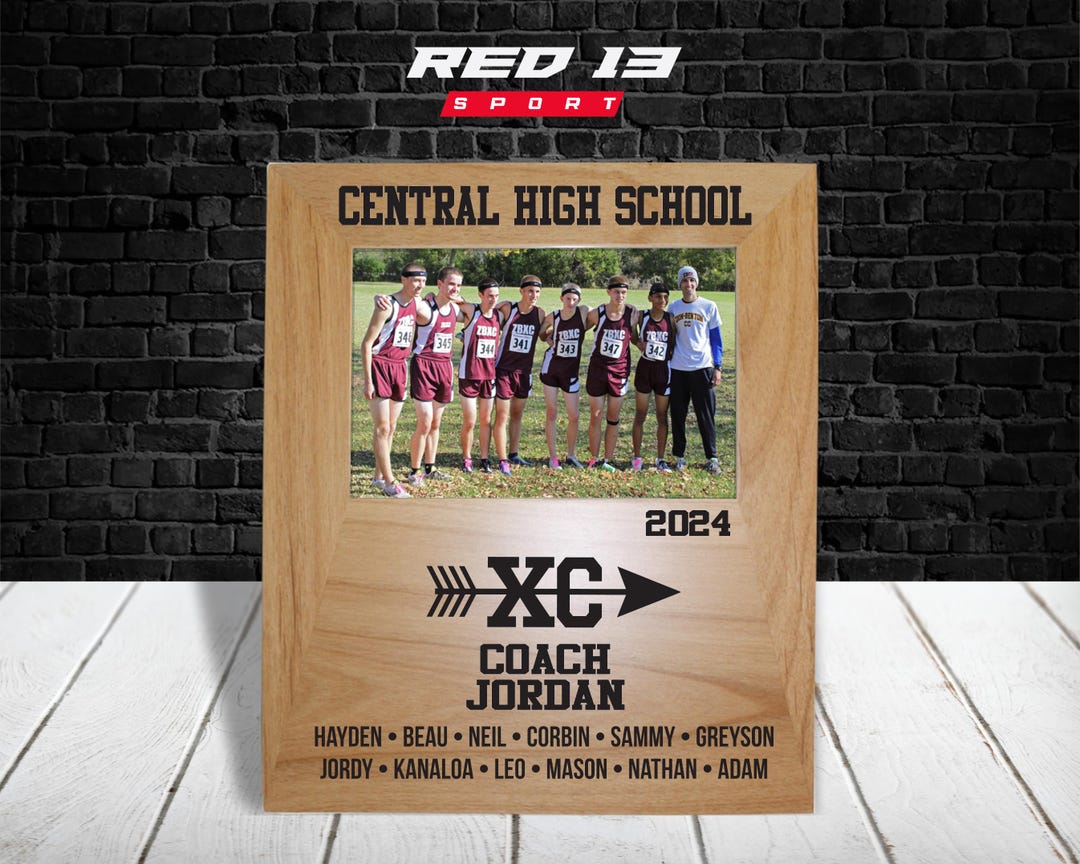 Personalized Cross Country Coach Picture Frame, Cross Country Coach ...