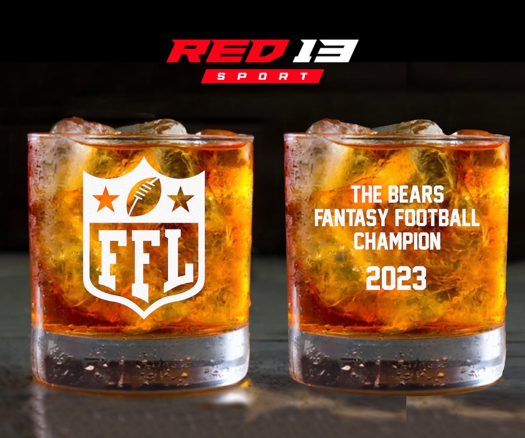 Fantasy Football Champ Whiskey Glass, Fantasy Football Rocks Glass ...
