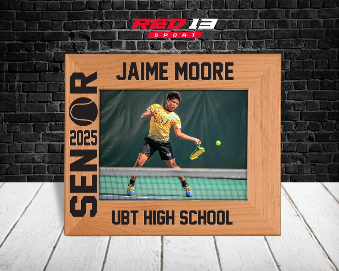 Personalized Senior Tennis Picture Frame, Tennis Picture Frame, Senior ...