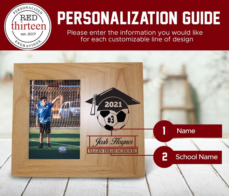 Personalized Soccer Graduation Frame Class of 2021 Gift for | Etsy