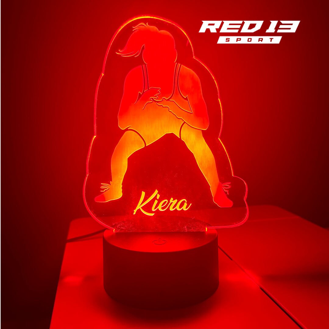 Personalized LED Girl Wrestler Night Light, Wrestling LED Light ...