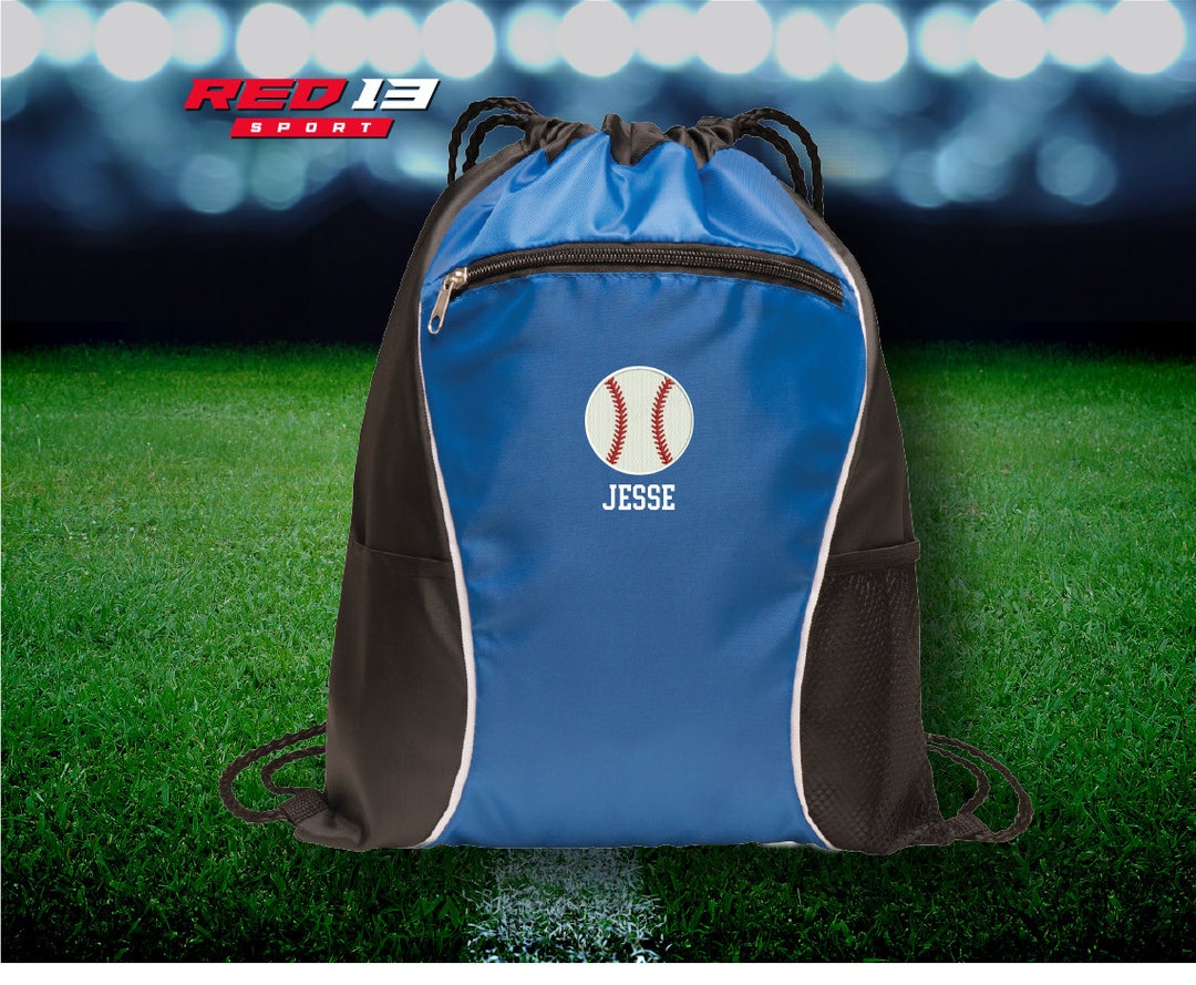 Personalized Embroidered Baseball Cinch Sack, Embroidered Baseball ...